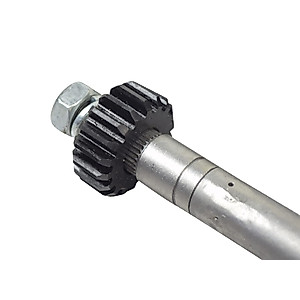 AlveyTech Steering Gear Assembly for Coleman KT196 96cc 6.5 Hp Go-Kart - Replacement Parts Kit Includes Gearbox, 17.8" Steel Shaft, Tie Rod (2), Ball Joint (2), and Rubber Boots, Also fits CK196-T