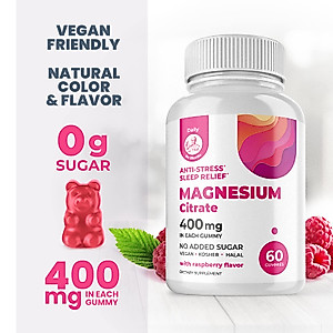 DR. MORITZ Magnesium Citrate Gummies Sugar-Free - Calm Magnesium Gummies Supplement for Children, Sugar-Free Chews for Kids & Adults (60 Count)