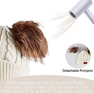 Kids Winter Hat Gloves Scarf Set, Girls Toddler Kids Beanie Hat with Pom Knit Gloves Neck Warmer for Girls Boys (White)