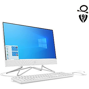 HP 22-Inch Full HD WLED All-in-One PC, Intel Celeron G5900T Dual-Core Processor, 16GB DDR4 RAM, 512GB PCIe NVMe M.2 SSD, Webcam, DVD-RW, Mouse & Keyboard Combo, Windows 10 Home, White