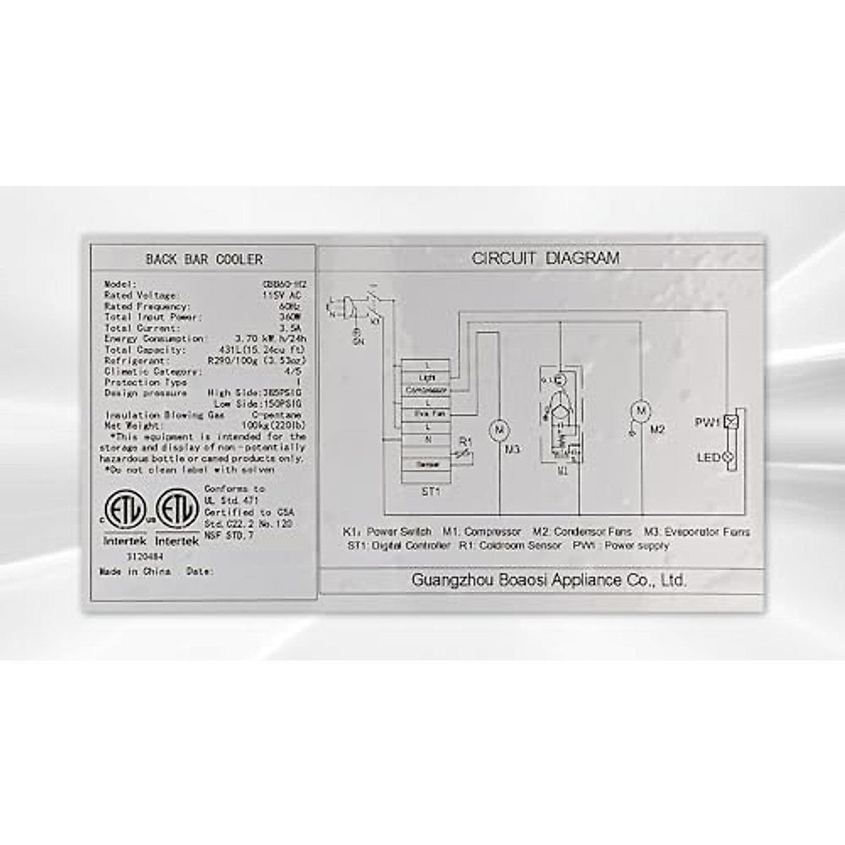 Elite Kitchen Supply Commercial Beer Back Bar Cooler Refrigerator, ETL NSF 2 Glass Door Bottle Display Fridge Cooler Merchandiser, LED Lighting, 60" W 15.8 cu.ft. Black CBB60H