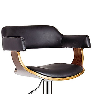 AC Pacific Bar Stool, Modern Adjustable Barstool with Full 360° Swivel Motion and Hydraulic Lift, Adjust Seat Height Range from 24" to 32", for Kitchen Counter or Bar Tables