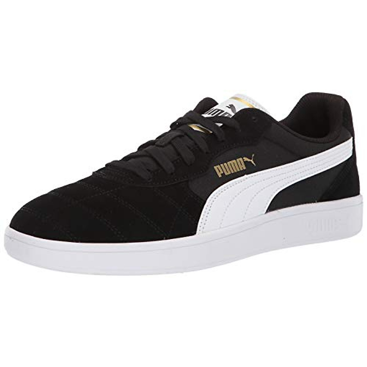 PUMA Men's Astro Kick Sneaker, Black-White-teamgold, 9 M US