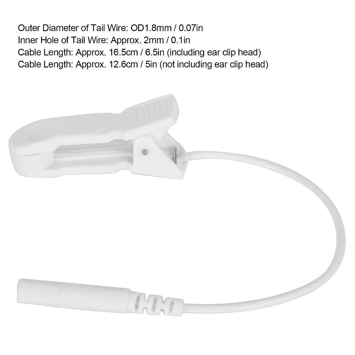 ZJchao 10pcs 2.0mm Ear Clip Electrode Wire Electrode Cable Connecting Cable for Digital TENS Massage Machine Ear Massage Clip