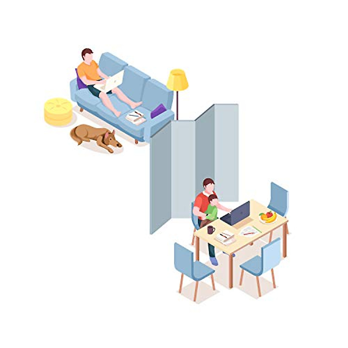 artgeist Japanese Room Divider XXL Landscape Waterfall Nature 90 x 67 in - 5 Panel Folding Screen Japan Design Home Decoration Art Deco Forest c-B-10009-z-a