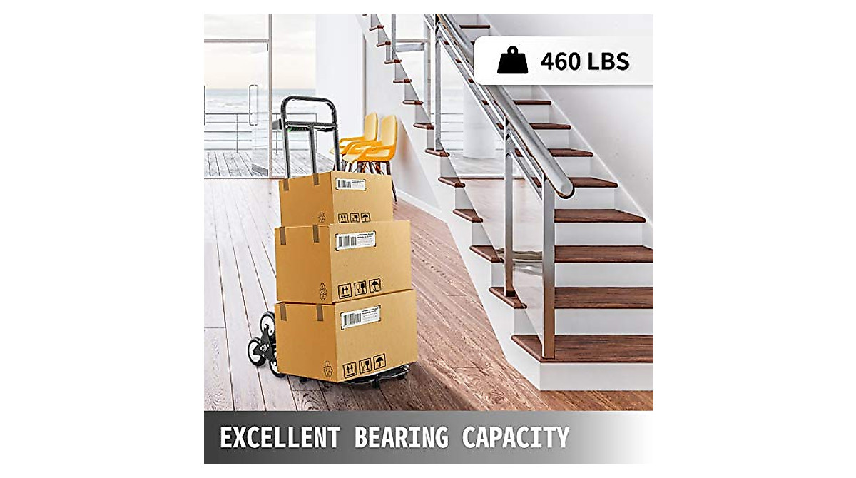 BestEquip Portable Stair Climbing Cart - 460lbs Capacity