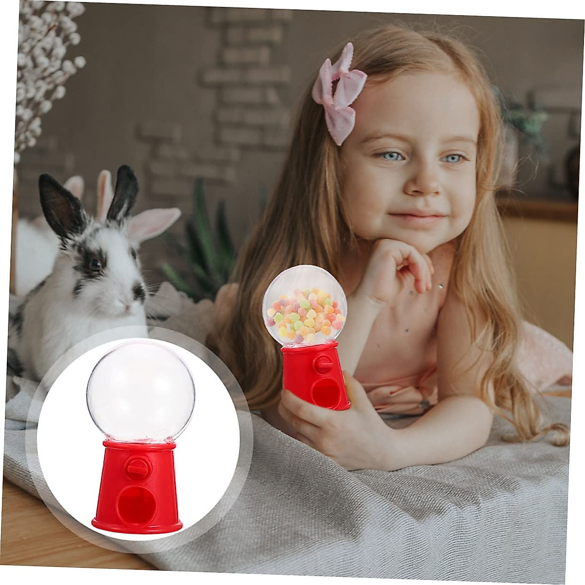 6pcs Mini Machine Small Gumballs Machine Gumballs Machine Candy Gumballs Machines Toys Gumballs Machine Bank Candy Machine Candy Twisting Candy Dispenser Machine Money Bank