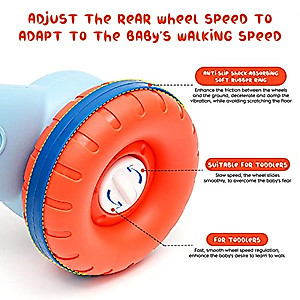 Baby Learning Walker 3 in 1 Sit-to-Stand Learning Walker Kids Activity Center with Weight Gain Design Table Lights Music Phone Multifunction Educational Push Toy for Toddlers Boys Girls (Colorful)