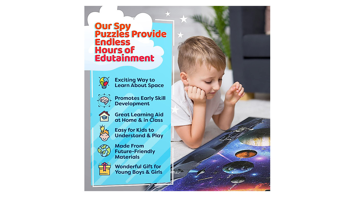 Solar System Spy Puzzle for Kids - Educational Space Game