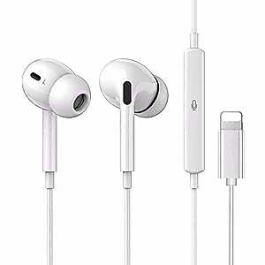 Earphones for iPhone,Headphones,in-Ear Stereo Noise Isolating Earbuds, Mic and Volume Control Compatible with iPhone 7/7 Plus/8/8 Plus/XS/XR/X/SE/11 Pro/11 Pro Max/12/12 Pro/13/13 Pro