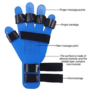MEETCARE Hand Wrist Orthosis Separate, Breathable Finger Splint Fingerboard Flex Spasm Extension Board Splint Finger Training Stroke Device Therapy for Both Finger Fractures,Wounds,Hemiplegia