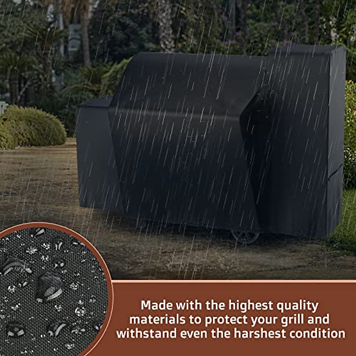 QuliMetal Grill Cover for Char-Griller Gravity 980 Charcoal Grills, Fits Model Char-Griller Gravity 9800 and 9804 Charcoal Grills, 600D, UV Resistant Smoker Cover