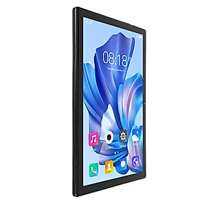 10in Smart Tablet, Portable Smart Tablet US Plug 100-240V Dual Speakers 1920x1200 Resolution Octa Core CPU for Studying (Black)