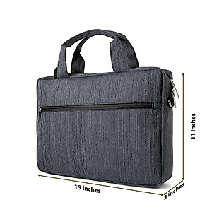 slim water resistant durable nylon smart stylish briefcase messenger shoulder bag for proart studiobook, legion y540, msi raider, gram 16