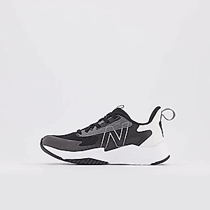 New Balance Kid's Rave Run V2 Lace-up Sneaker, Black/White, 2 Little Kid