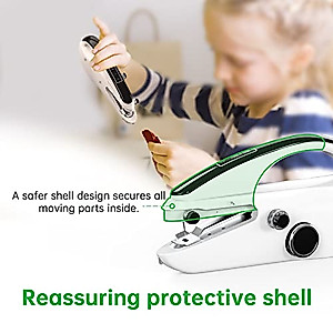 Mini sewing machine,Two dear,handheld sewing machine,Easy to Use and Fast Stitch Suitable for Clothes,Fabrics, DIY Home Travel