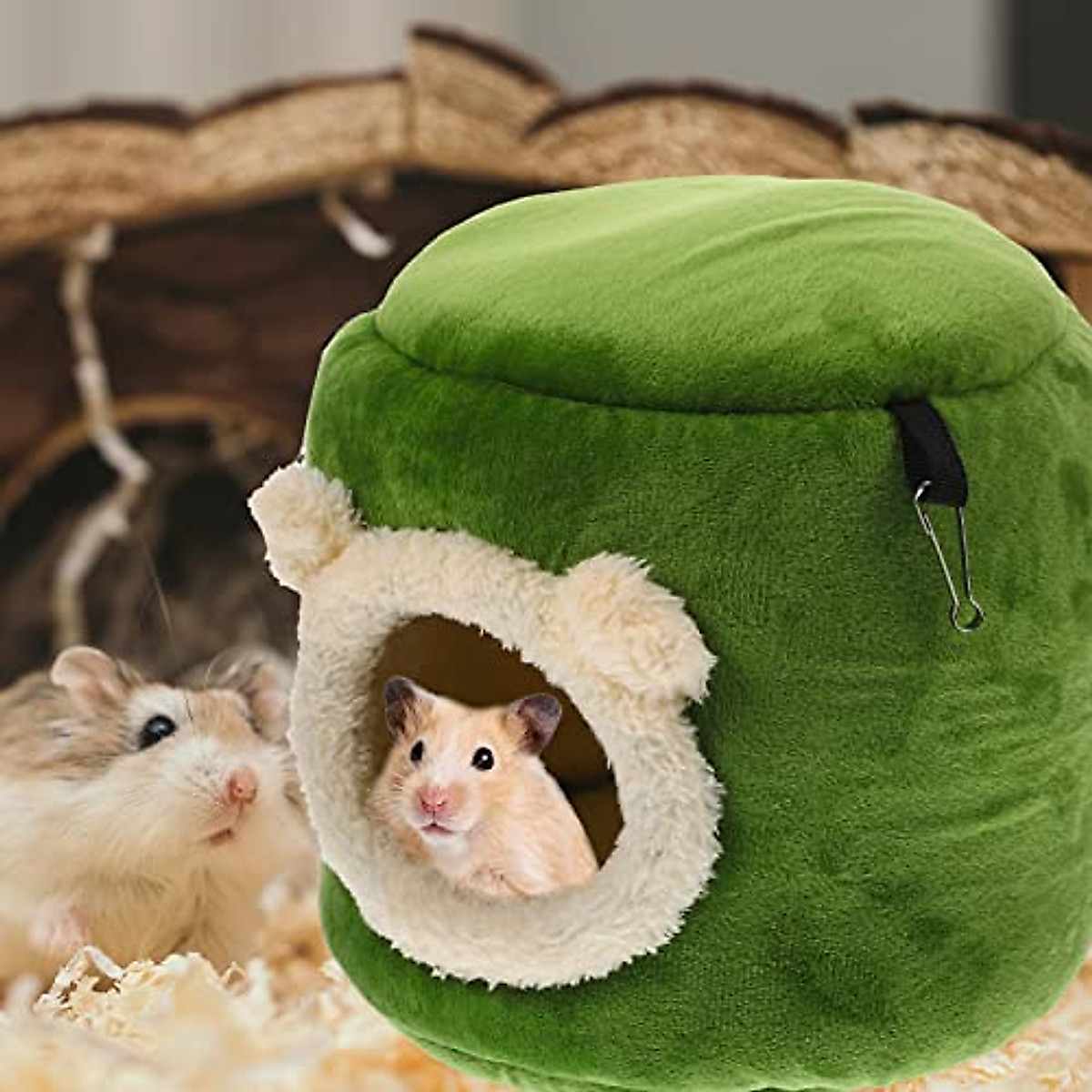 PATKAW Decor Hamster Hammock Warm Guniea Pig Bed Hamster Small Animal Huts Chinchilla Habitat Pet Cage Supplies for Gerbil Hamster Squirrel 19CM Squirrel Bunny