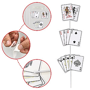 29PCS Casino Cake Decoration Dice Poker Chips Cupcake Cake Topper Set Ball Cake Topper Playing Card Game Theme Picks for Las Vegas Scene Birthday Party Decoration Supplies