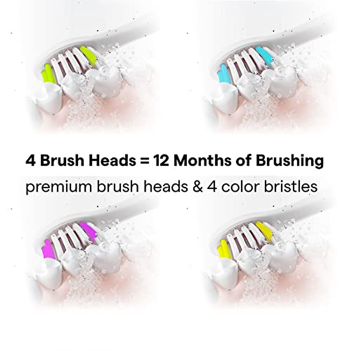 Acteh Sonic Electric Toothbrush, Rechargeable Toothbrush w/ 3 Brushing Modes, 2min. auto-Timer, 30sec. Quad-Reminder and Long-Lasting, Extended Charge Battery (White)