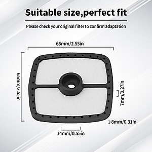 JICHEKU A226001410 Air Filter Compatible with Echo SRM225 PE200 PE225 PE230 PE231 SRM210 SRM211 SRM265 SHC211 SHC225 Trimmer Blower Mantis 130310-54130 13031054130 A22600141(5Packs)