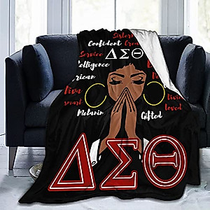 Sorority Gifts Throw Blanket Ultra Soft Fleece Blanket Lightweight Bed Air Conditioner Blanket Quilt Durable Home Decor Blanket Sofa Blanket for All Seasons,50"X40"