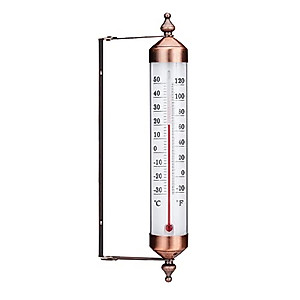 MUMTOP Outdoor Thermometer, Steel Outside Window Thermometer Adjustable Angle, 10 Inch, Easy to Read