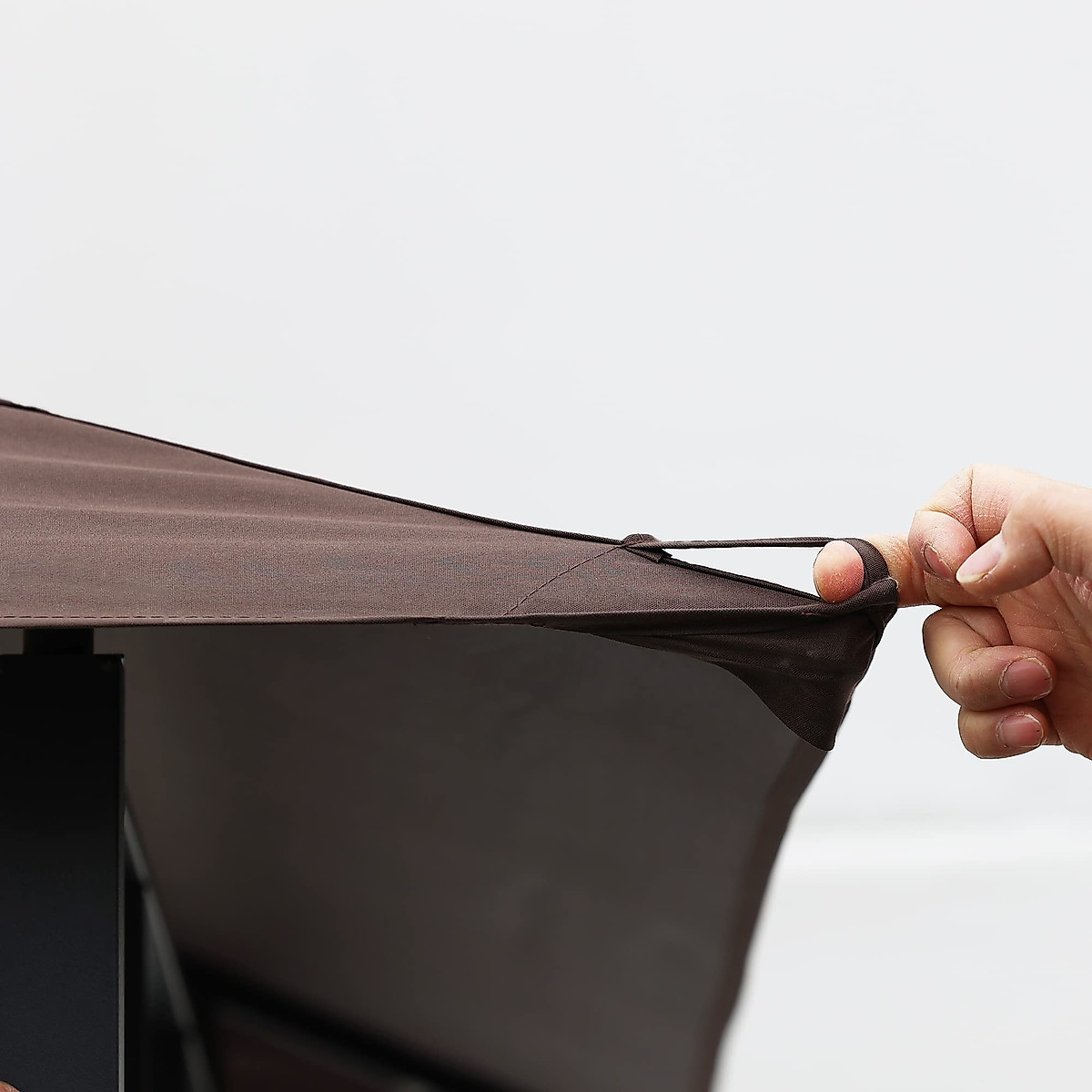 8'x 5' Grill Gazebo, Pop up Outdoor Gazebo, with 2 Storage Shelf and Hook Up, Double Tiered Grill Canopy Barbecue Gazebo, Waterproof Grill Canopy Shelter for Patio Backyard Sun Shade BBQ Canopy