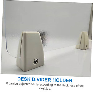 4Pcs glass clip clamps for desk screens desk divider clamp sneeze guard clamp desk divider brackets partition bracket desk panel aluminum alloy office protection support clip