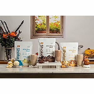 310 Nutrition - All In One Meal Replacement Shake - Fiber Rich Vegan Superfood Blend - Natural Sweeteners - Low Carb Shake, Keto & Paleo Friendly - Gluten Free - 26 Essential Vitamins & Minerals (Chocolate Bliss, 28 Servings)