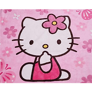 Throw Blanket 55'' x 40'' Cartoon Hello Cat Kawaii Blanket for Girls Kids Super Soft Warm, Couch Chair, Living Room, Pink (Pink-10)