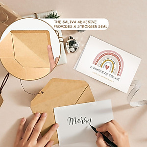 HiABNRT 25 Baby Shower Thank You Cards with Envelopes (4"x6"), Boho Rainbow Watercolor Thank You Cards for Baby Shower Birthday Supplies, Baby Shower Thank You Cards for Baby Girl Baby Boy