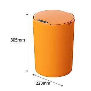 IEUDNS Automatic 14L Orange Trash Can with Lid Garbage Can, Smart Bathroom Trash Can, Touchless Trash Bin for Bedroom, Office, Living Room, Kitchen
