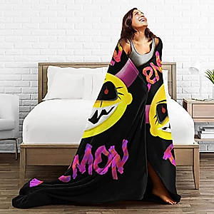 Lemon Demon Blanket Flannel Super Soft Fleece Lightweight Throw Blanket for Bed Couch Sofa 50"X40"