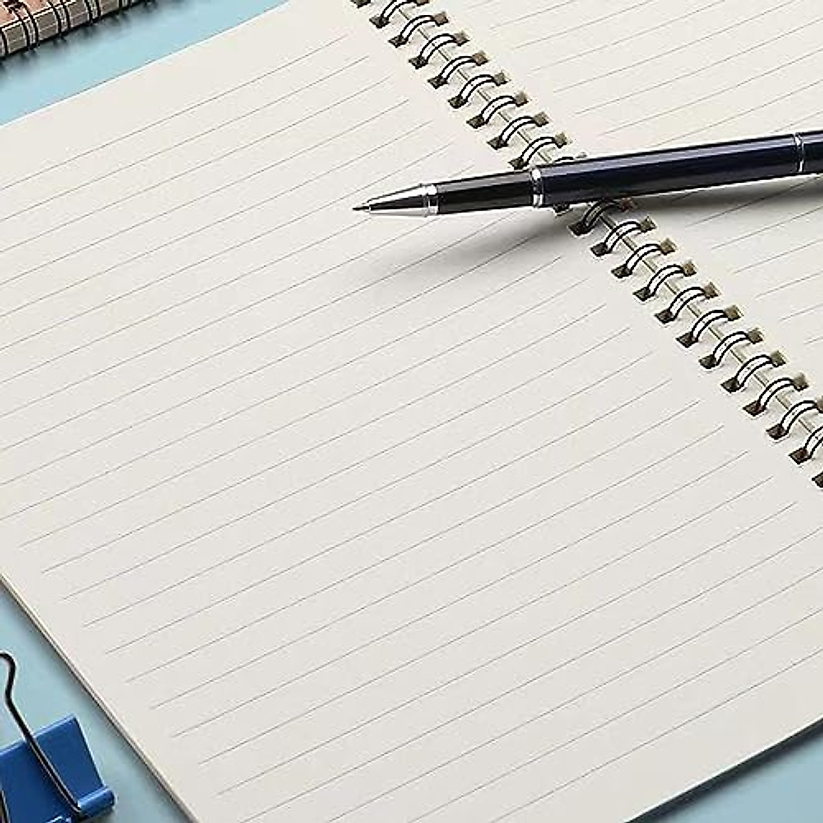 GZTFPQ 2 Pack College Ruled Notebook, Soft Yellow Cover Spiral Notebook, Memo Notepad Sketchbook, Students Office Business Diary Spiral Book Journal,120 Pages, 60 Sheets.