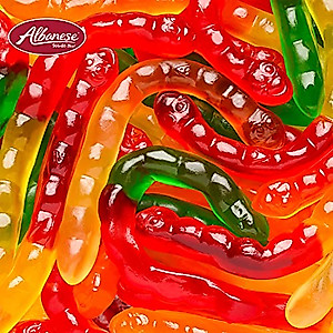 Albanese World's Best Large Assorted Fruit Gummi Worms, 5lbs of Easter Candy, Great Easter Basket Stuffers