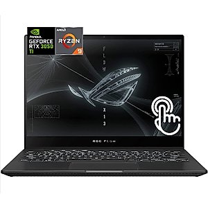 ASUS ROG Flow X13-13.4" Touchscreen Gaming Laptop - NVIDIA GeForce RTX 3050 Ti V4G Graphics – R9-6900HS - 16GB DDR5 RAM, 1TB PCIe 4.0 SSD, with Mouse Pad
