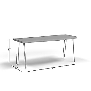 Jofran Nature's Live Edge Dining Table, 79', Slate