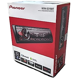 Pioneer Stereo Single DIN Bluetooth In-Dash USB MP3 Auxiliary AM/FM/Digital Media Pandora and Spotify Car Stereo Receiver with Pair of 6.5" and Pair of 6x9" Alphasonik Speakers