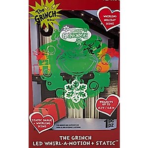 Holiday Accents Gemmy The Grinch Lightshow Projector Christmas Indoor/Outdoor Decoration, Multicolor (1623)