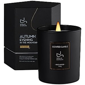 Oud Wood & Rose Scented Candles Gift Set,8oz 55h,Luxury Woody Sandalwood Candles for Home Scented Candles Gift Set,Long-Lasting Soy Candles, Aromatherapy Candles Gift for Women & Men