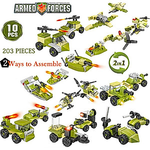 Ulanlan Military Vehicles and Engineering Cars Building Brick Sets, 3D Assembly Cars Construction Building Kit for Party Favors, Kids Prizes, Mini Building Block Car Toys for Boys and Girls, 30 Boxes
