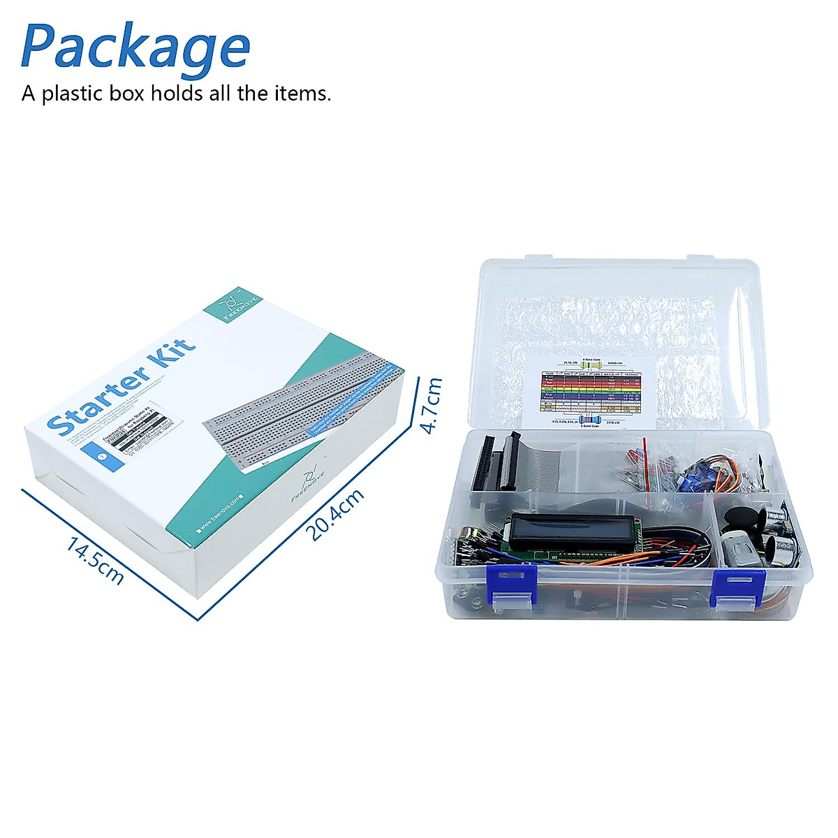 Freenove Ultrasonic Starter Kit for Raspberry Pi 5 4 B 3 B+ 400 Zero 2 W, 820-Page Detailed Tutorial, Python C Java Scratch Processing Code, 171 Items, 108 Projects (Raspberry Pi NOT Included)