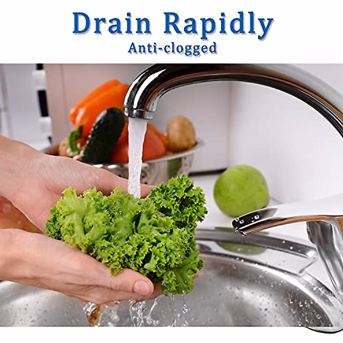 Shower Hair Drain Catcher, Stainless Steel Sink Strainer Hair Catcher Basket Filter Trap Fits Most Kitchen Sinks, Bathroom Sinks, Shower Tub Drains (50 Pack, 2.75 inch)