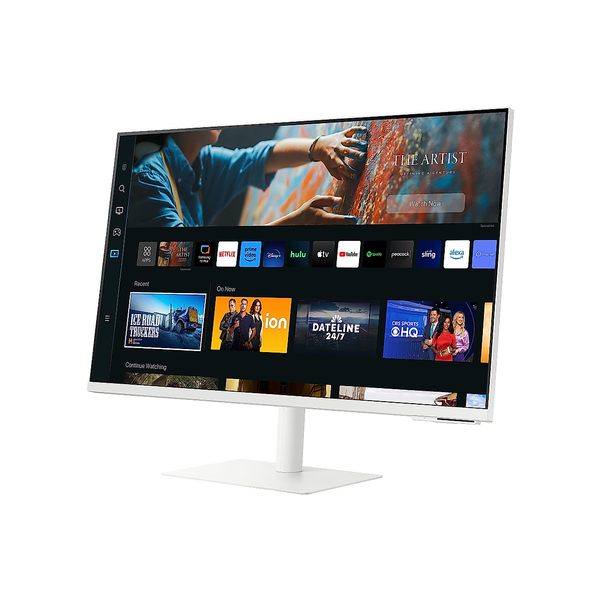 SAMSUNG 32-Inch M70C Series UHD Smart Computer Monitor w/Streaming TV, Gaming Hub, Adjustable Stand, Remote PC Access, Slimfit Camera, Multiple Ports, Mobile Connectivity, LS32CM703UNXZA, White