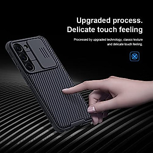 Mangix for Samsung Galaxy S23 Plus Case with Camera Cover,Slim Fit Thin Polycarbonate Protective Shockproof Cover with Slide Camera Cover, Upgraded Case for Samsung Galaxy S23 Plus/S23 + Black