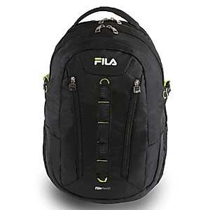 Fila Vertex Tablet and Laptop Backpack, Black, One Size