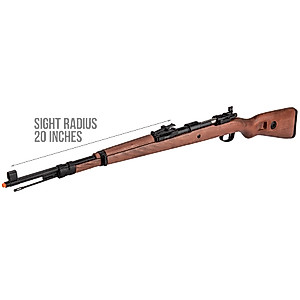 Kar 98K WWII German Infantry Realistic Cycling Bolt Action Airsoft Rifle- Real Wood