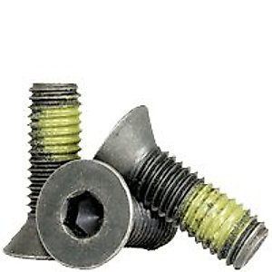 Nylon Patch Socket Flat Countersunk Head Cap Screw, 1/2-13 x 2", Alloy Steel, Black Oxide, Hex Socket (Quantity: 50) Coarse Thread, 1/2 inch Allen Bolt, Length: 2 inch, Full Thread