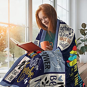 KOLVIIV Teacher Gifts for Women - Teacher Appreciation Gifts for Women/Men - Best Teacher Gifts for Women - Gifts for Teachers - Teachers' Day Gifts Blanket 50"x60"