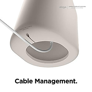 elago MS1 Charging Stand Compatible with MagSafe Charger - Premium Silicone Stand Compatible with iPhone 12, 13, 14 Series [Stone] [Charging Cable Not Included]